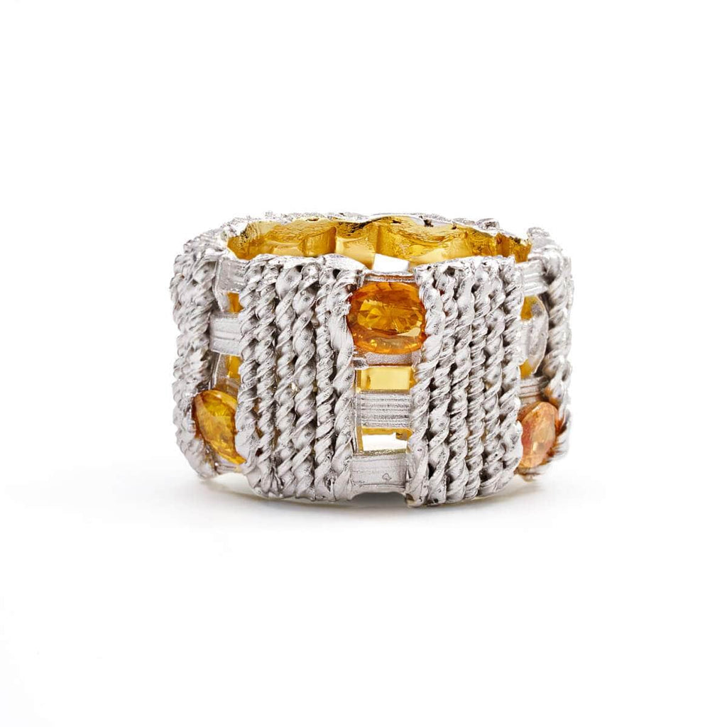 German Kabirski Tiess Orange Sapphire Ring – High End Beauty