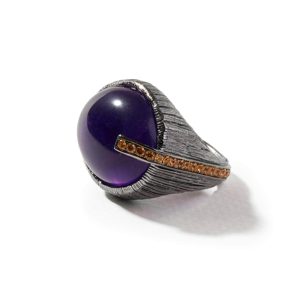 German Kabirski Qari Amethyst and Yellow Sapphire Ring – High End Beauty